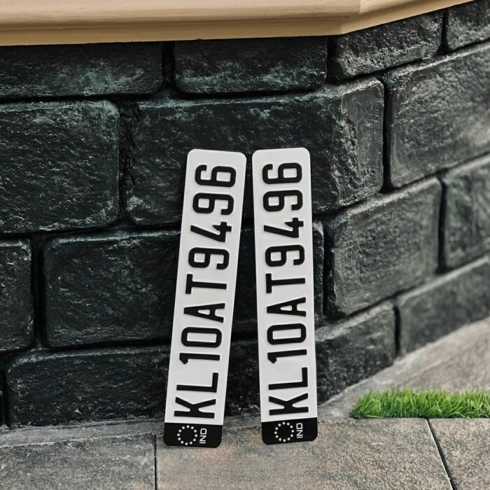 Aluminum Number Plate With IND Logo For All Cars | Royal Customify
